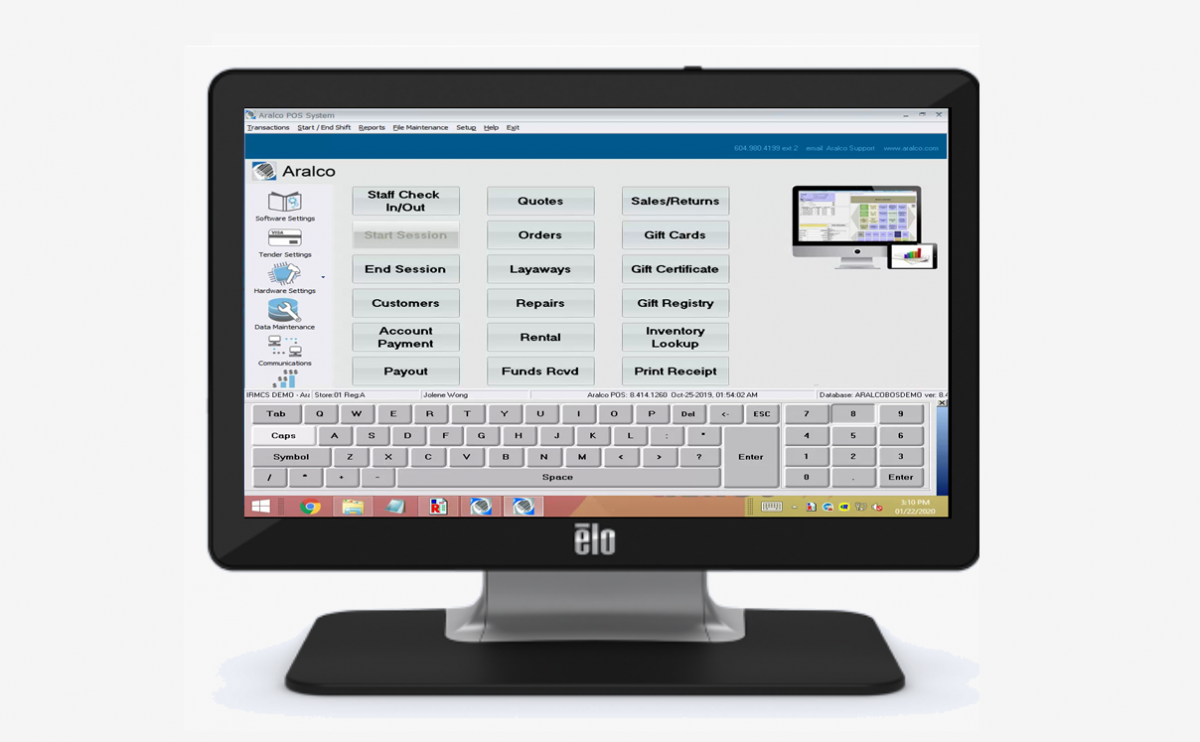 Aralco Retail POS Touch Screen