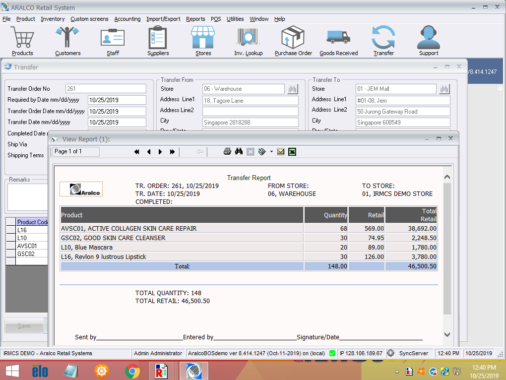 Warehouse Locations & Stock Transfers